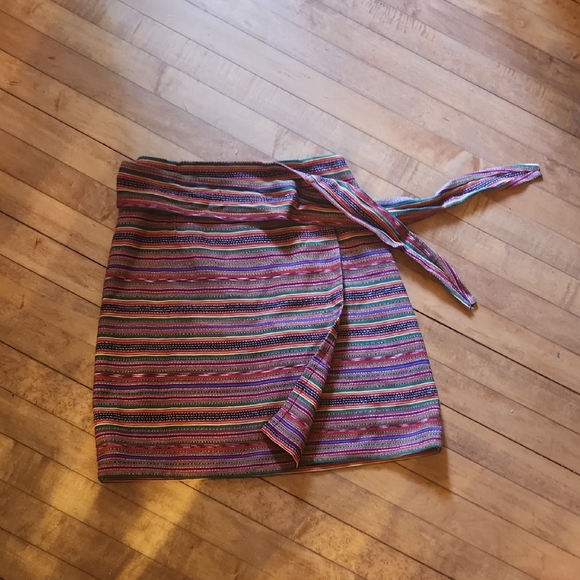 Vintage America | Skirts | Vintage America Colorful Striped Mini Skirt ...
